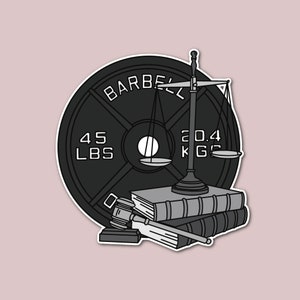 45lb Plate Lawyer Sticker, Powerlifting Sticker, Law Sticker, Girls Who ...