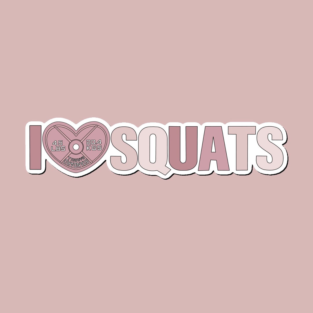 I Heart Squats Sticker, Powerlifting Sticker, Weightlifting Sticker ...