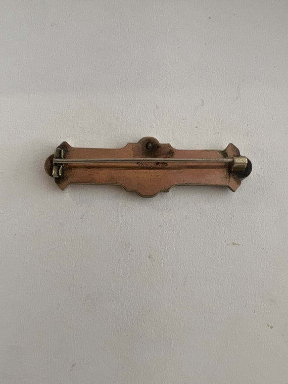 Victorian Gold Front Bar Pin - Gem