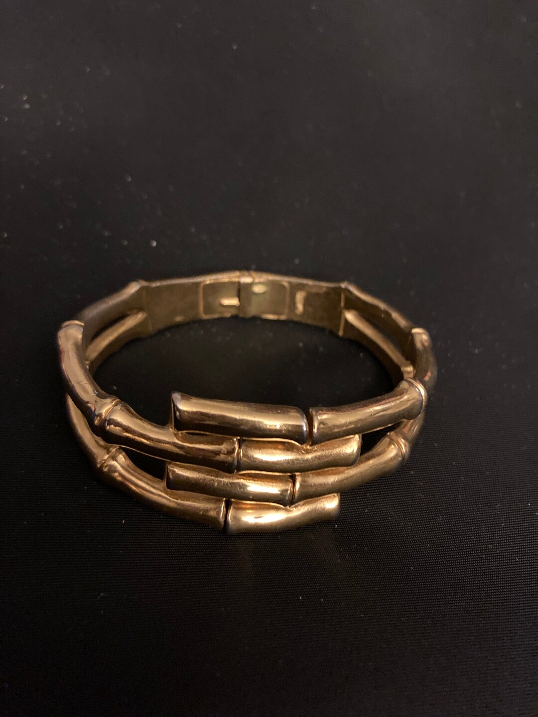 Rare Crown Trifari Hinged Bamboo Bangle Signed - Etsy