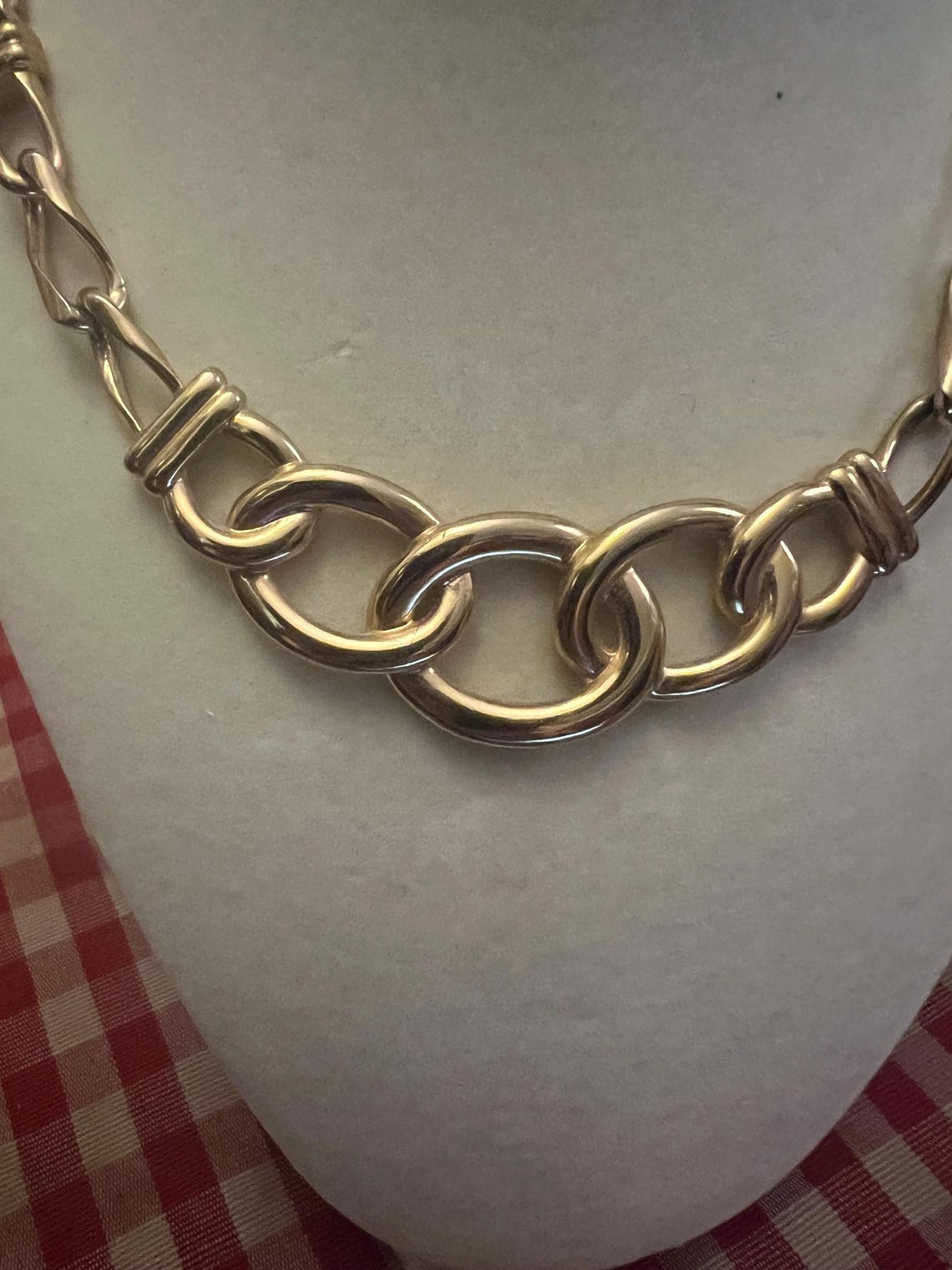 Vintage Monet Goldtone Chunky Chain Choker Snap Clasp - Etsy
