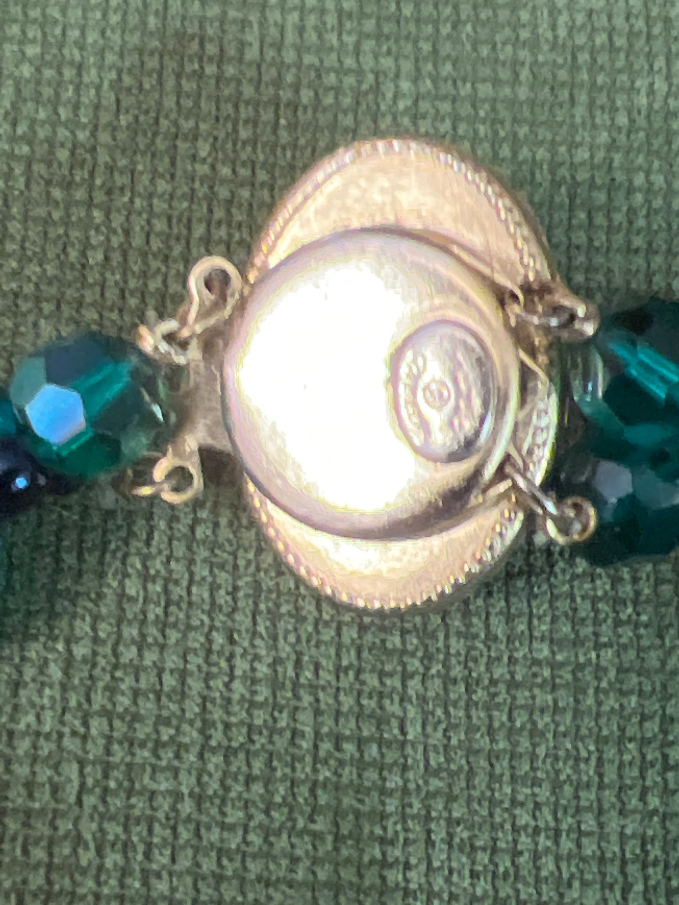 Vintage Hattie Carnegie Double Strand Artglass Cobalt Aurora Borealis ...