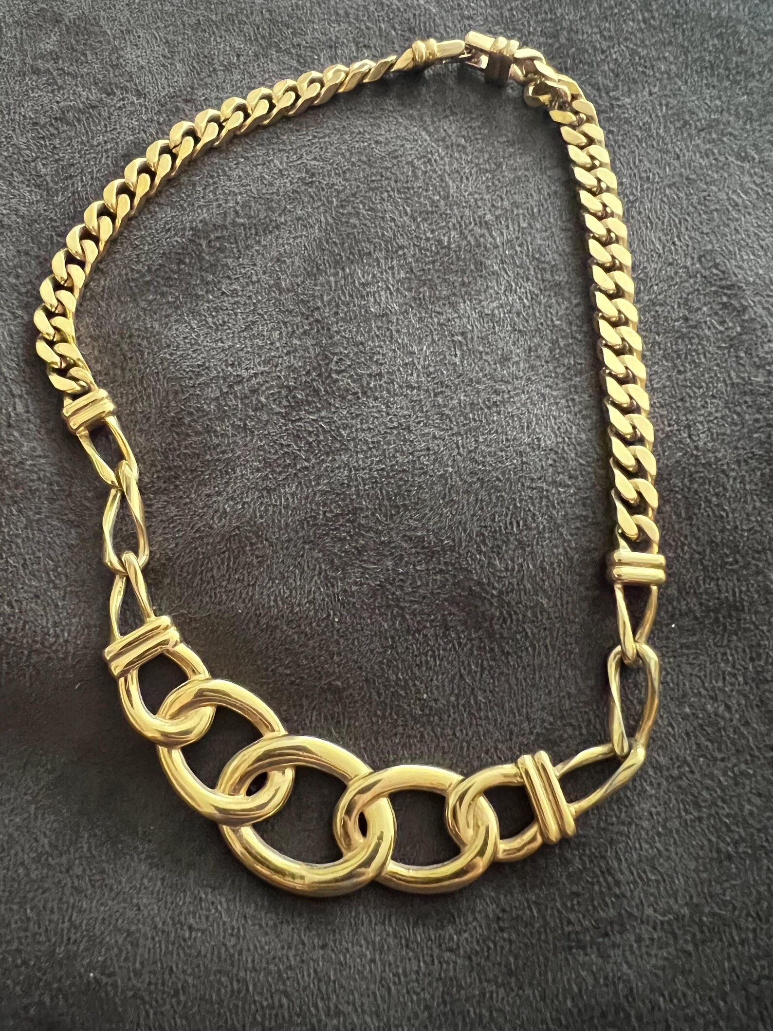 Vintage Monet Goldtone Chunky Chain Choker Snap Clasp - Etsy