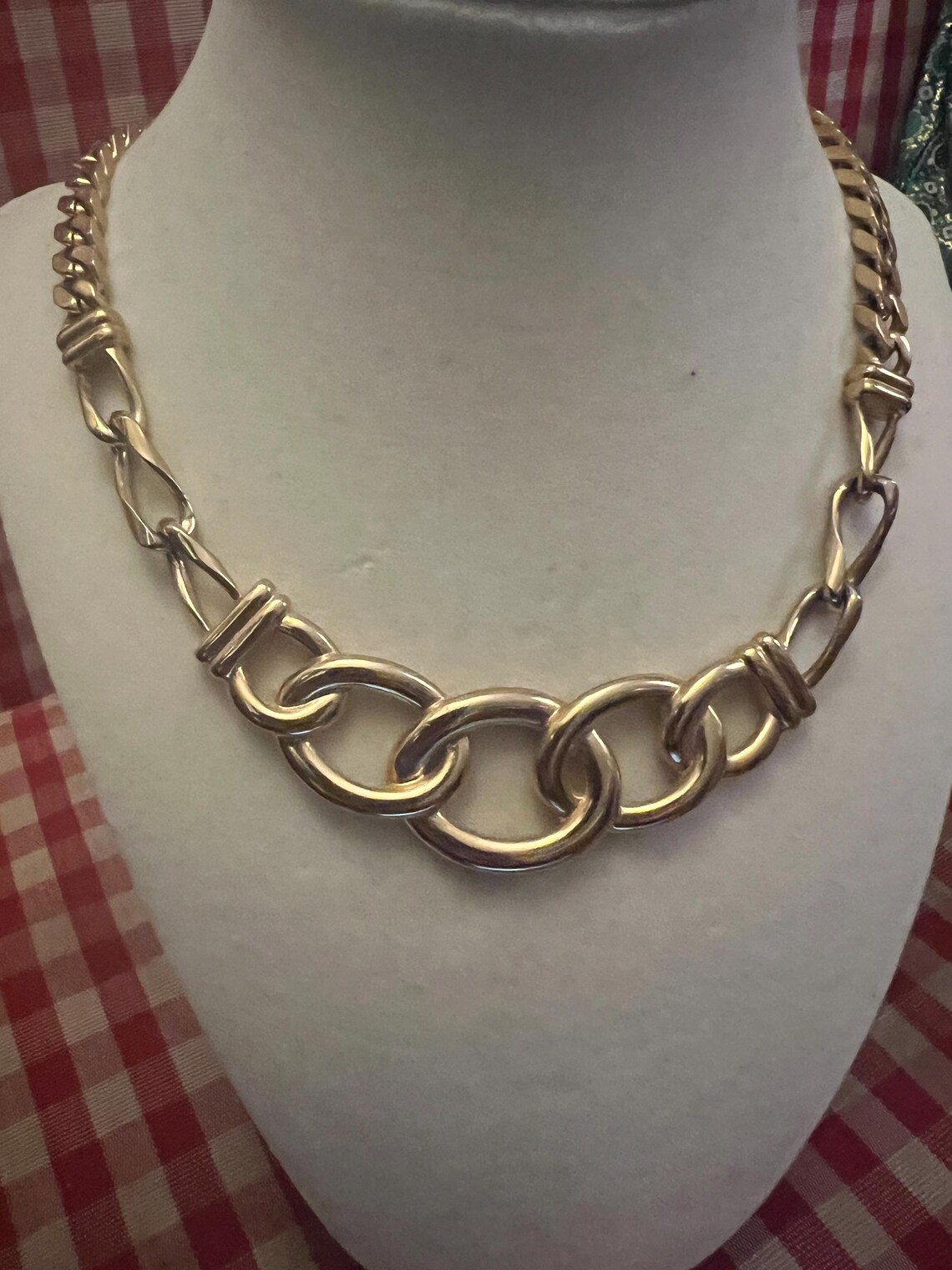 Vintage Monet Goldtone Chunky Chain Choker Snap Clasp - Etsy
