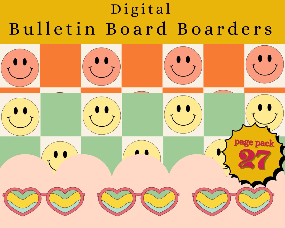 Retro Bulletin Board Boarders and Classroom Number Line, Back to School ...
