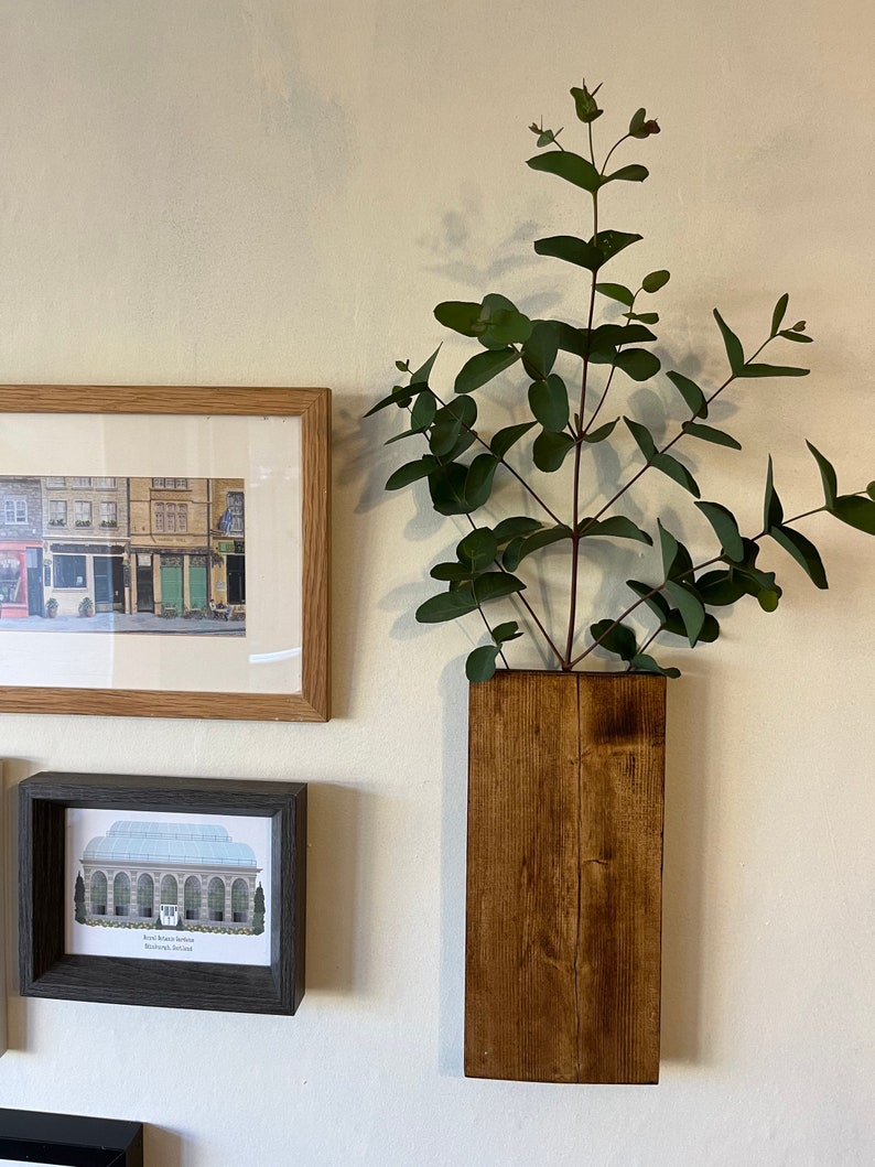 Rustic Wood Indoor Wall Planter L Wall Pocket for - Etsy