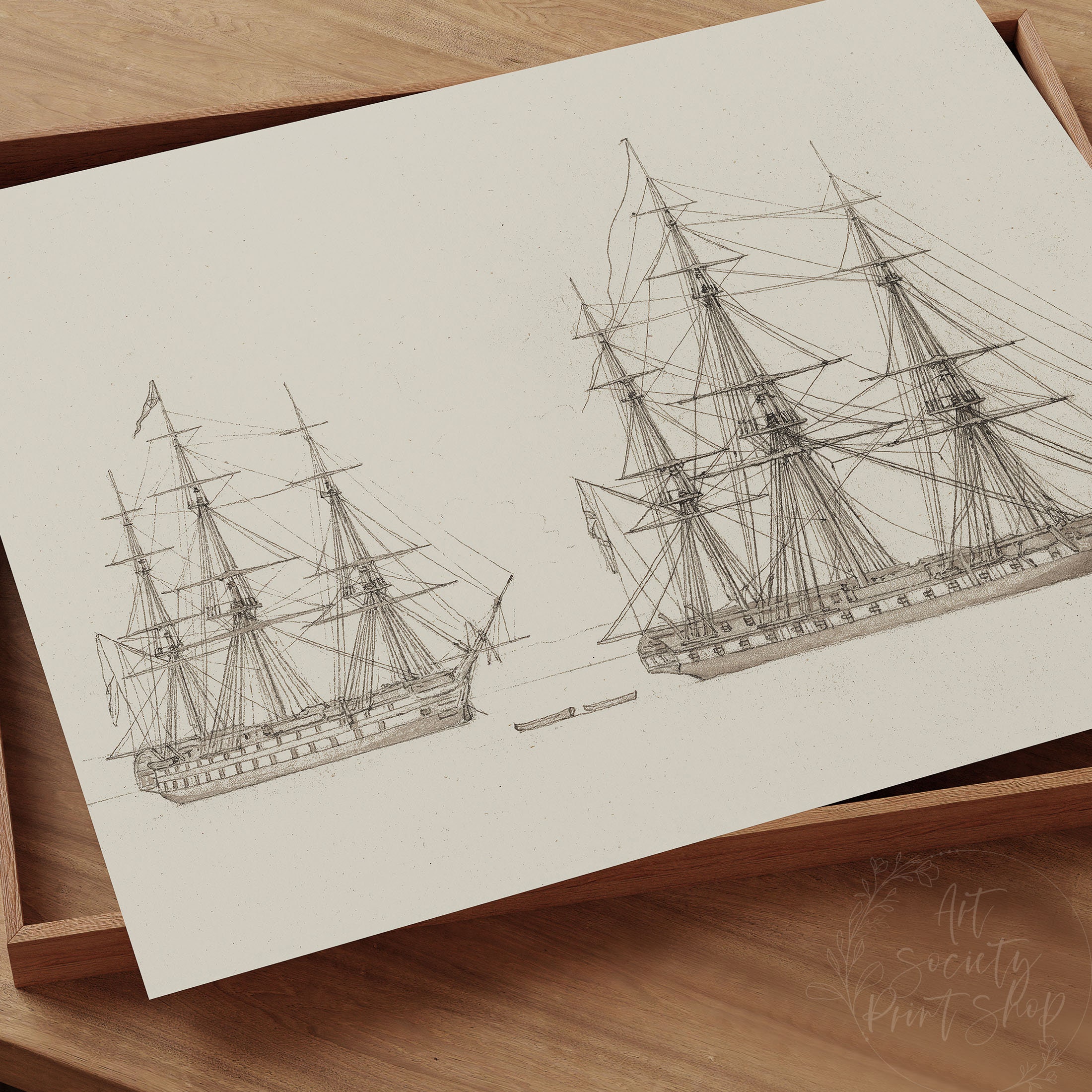 Sailing Ships Drawing, Boat Illustration, Vintage Tall Ships, Victorian ...