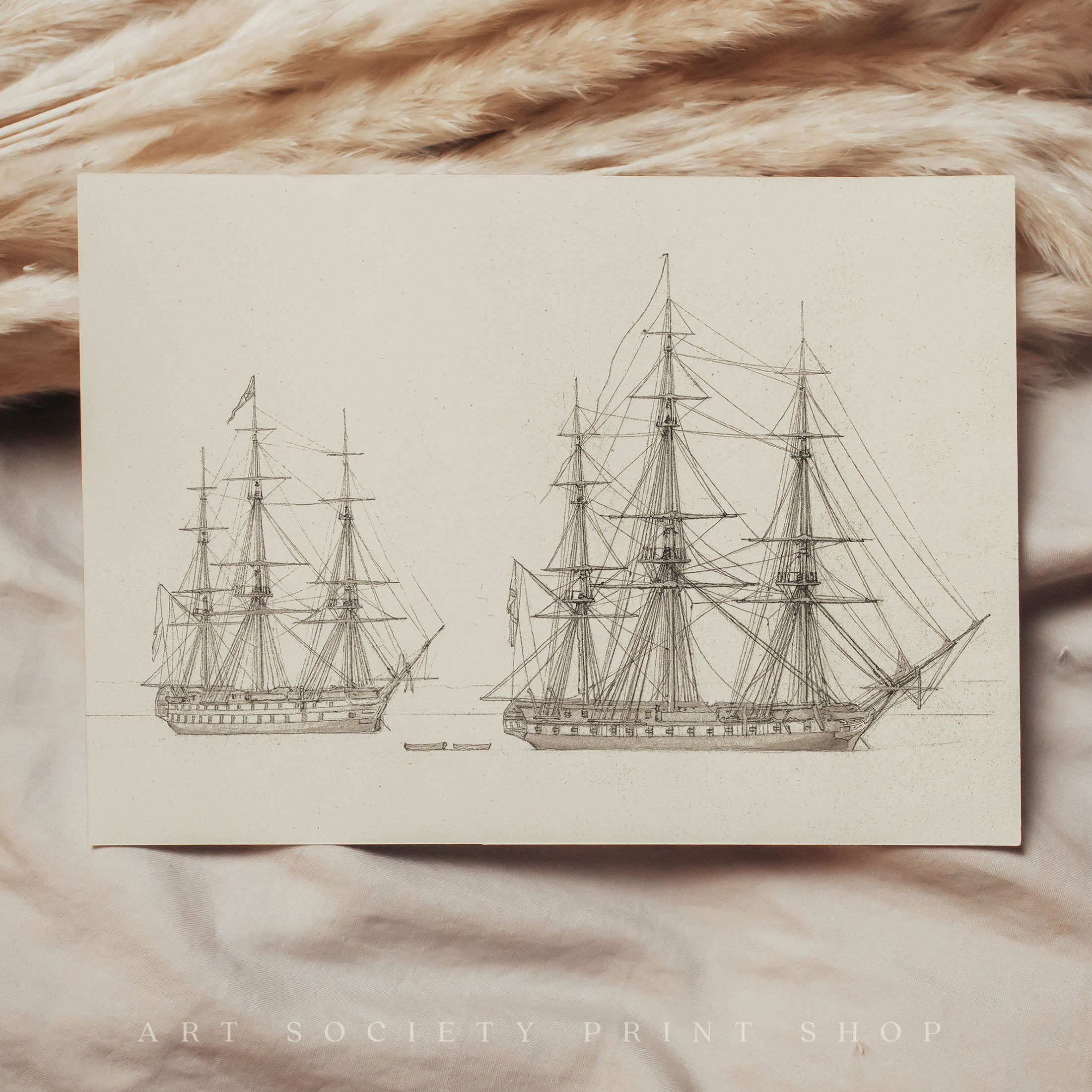 Sailing Ships Drawing, Boat Illustration, Vintage Tall Ships, Victorian ...