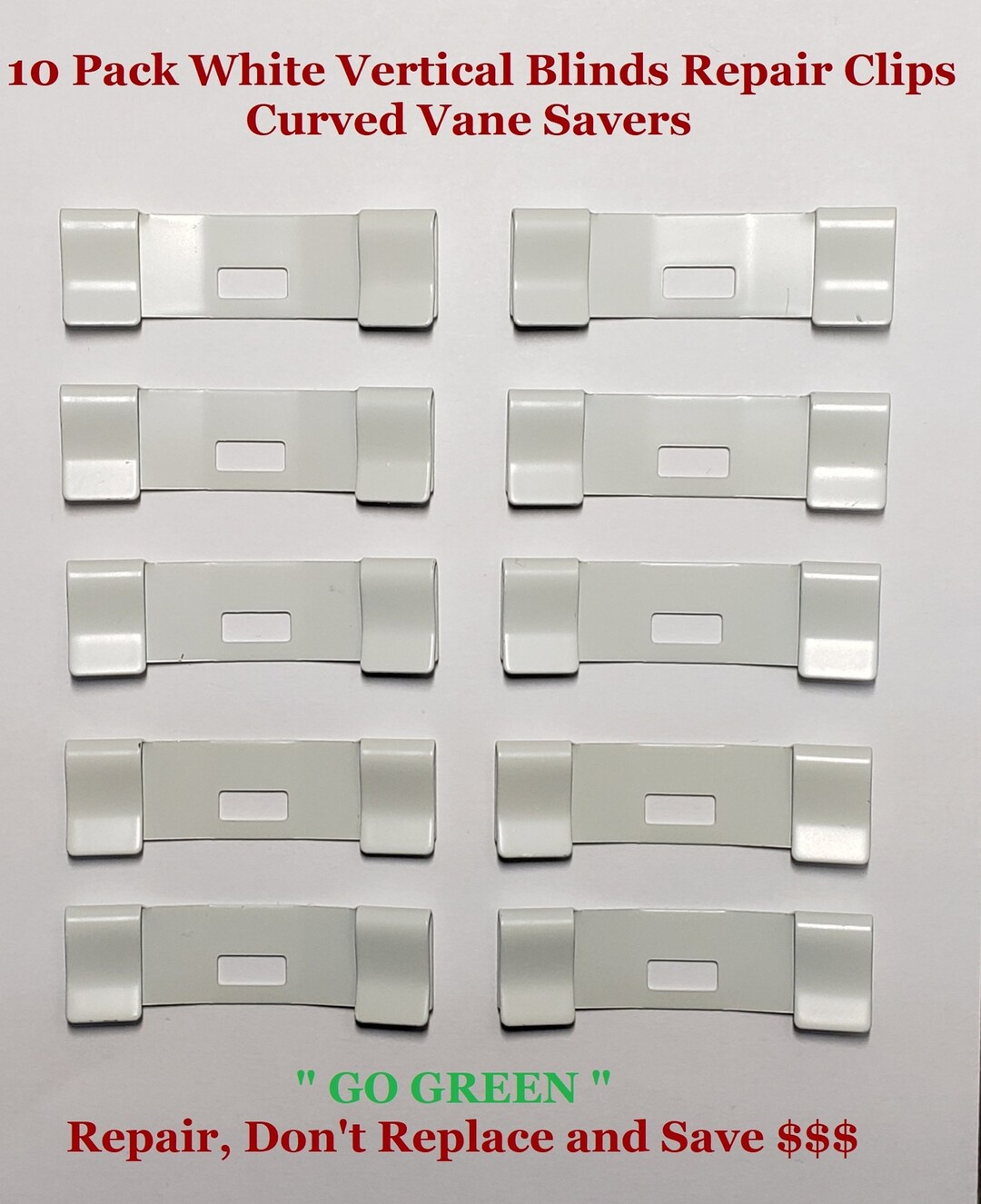 10 Pack White Curved Vertical Blinds Vane Saver Repair Clips - Etsy Canada