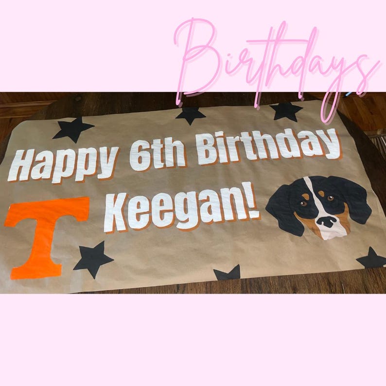 Brown Paper Banner - Etsy