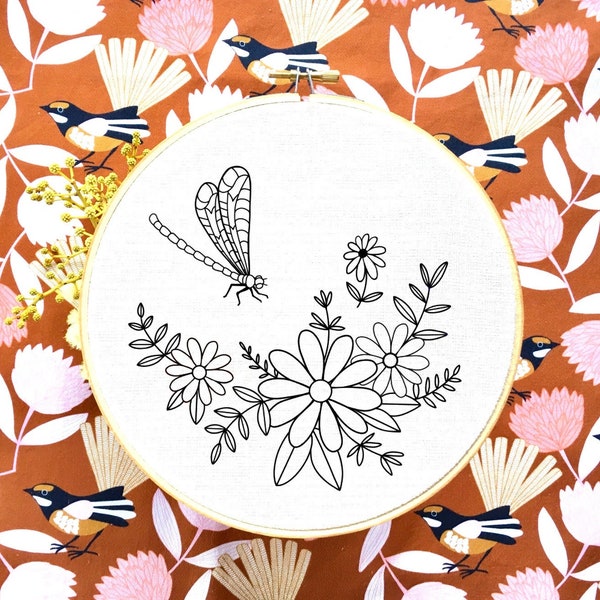 Dragonfly Embroidery Kit - Etsy