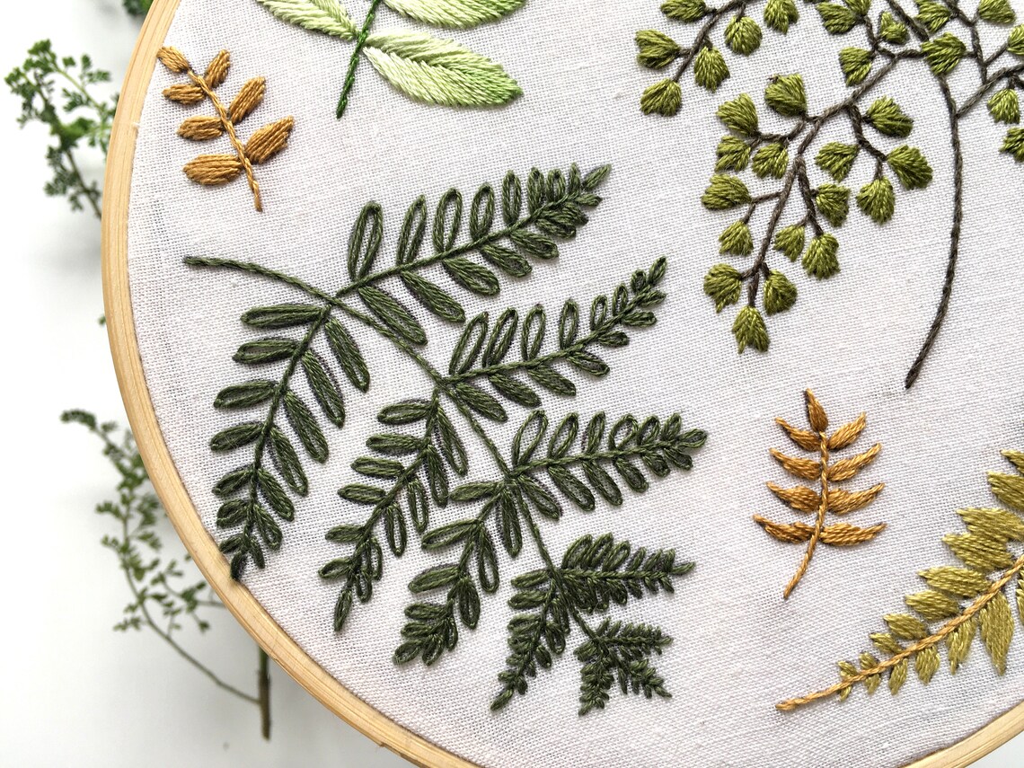 PDF Embroidery Pattern/fern Pattern /digital Download/6 or - Etsy