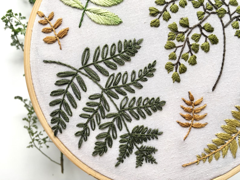 PDF Embroidery Pattern/fern Pattern /digital Download/6 or - Etsy