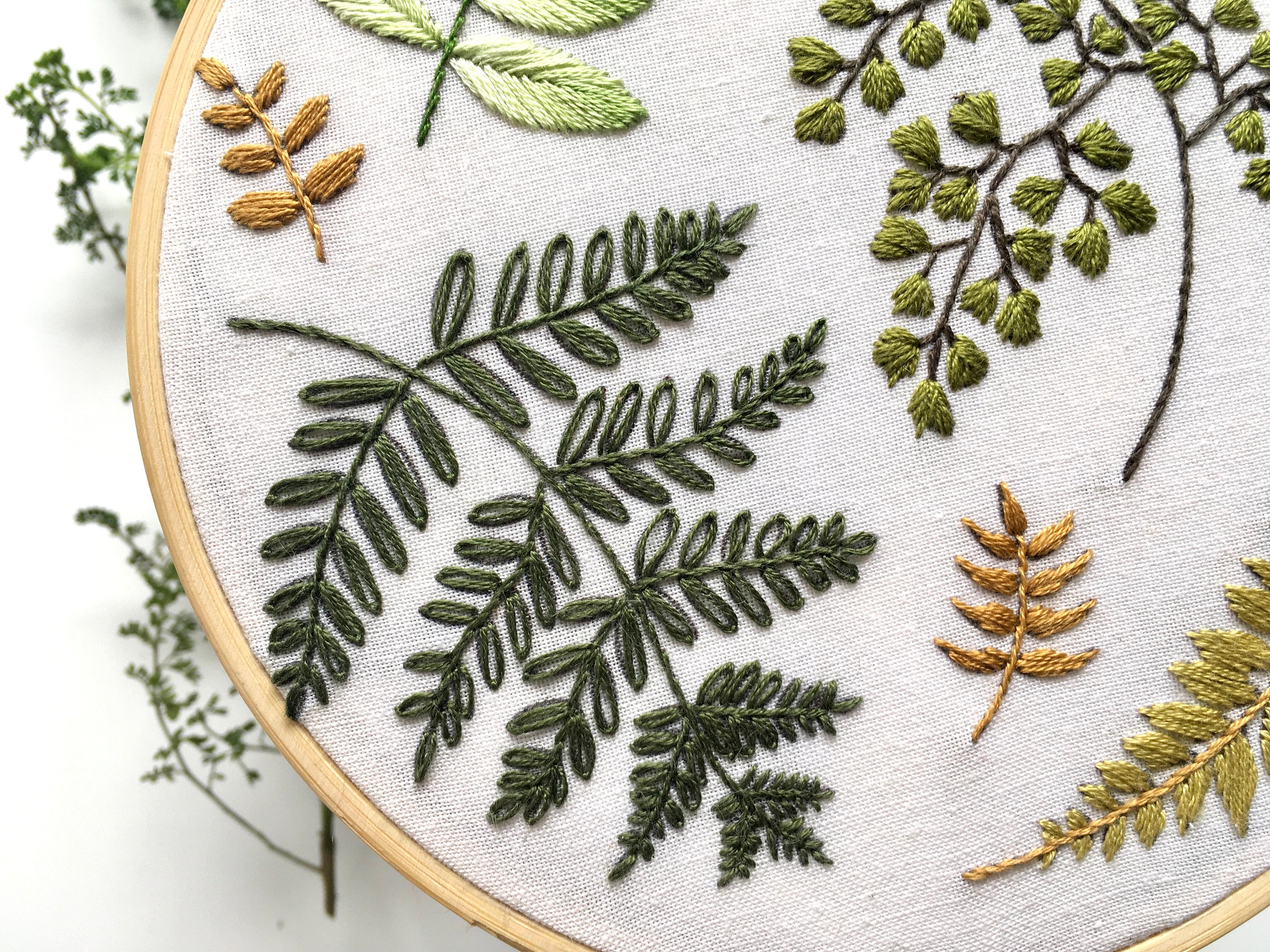 PDF Embroidery Pattern/fern Pattern /digital Download/6 or - Etsy UK
