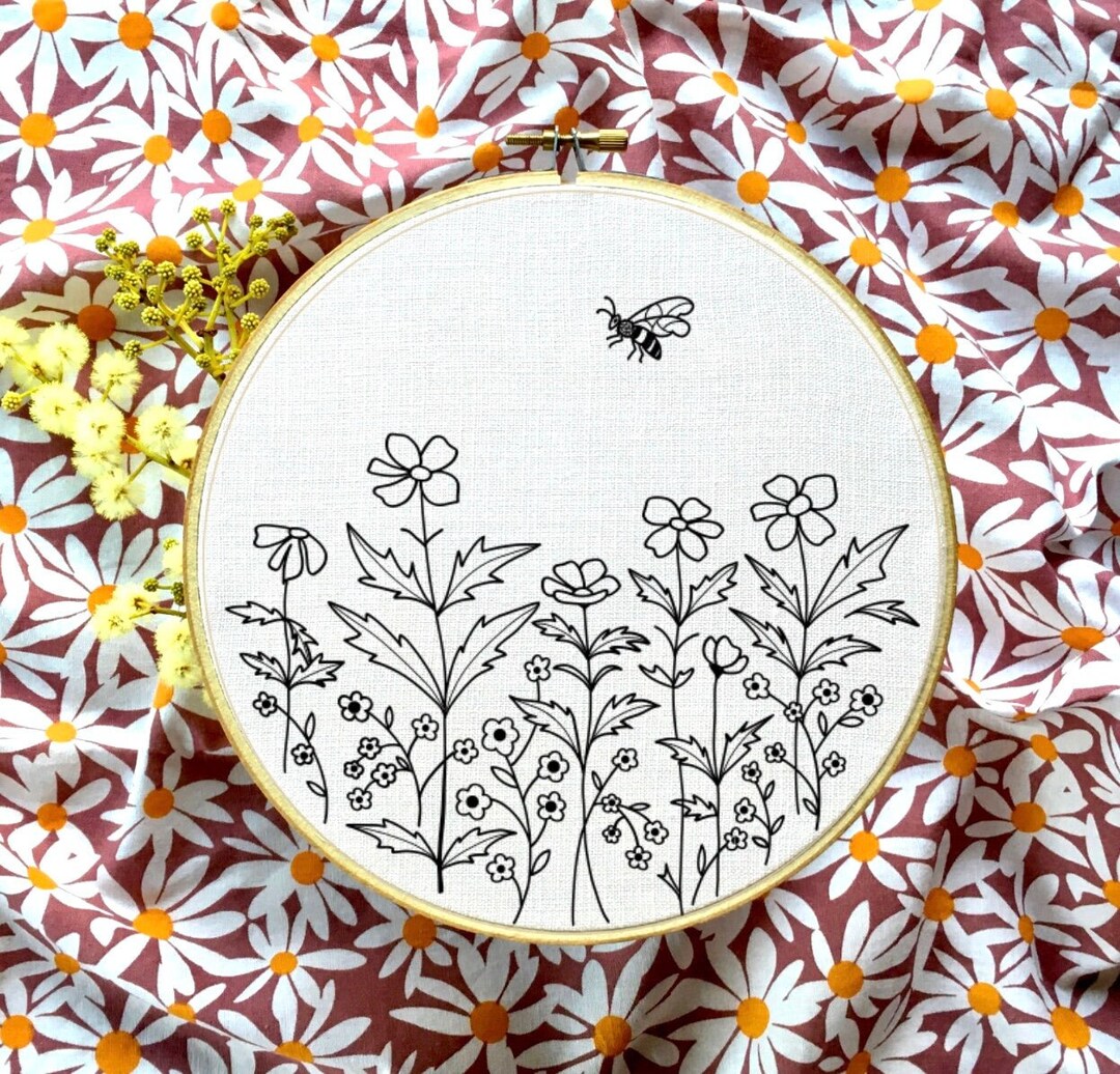 Buttercup Embroidery Pattern, Wildflower Embroidery Pattern, PDF ...