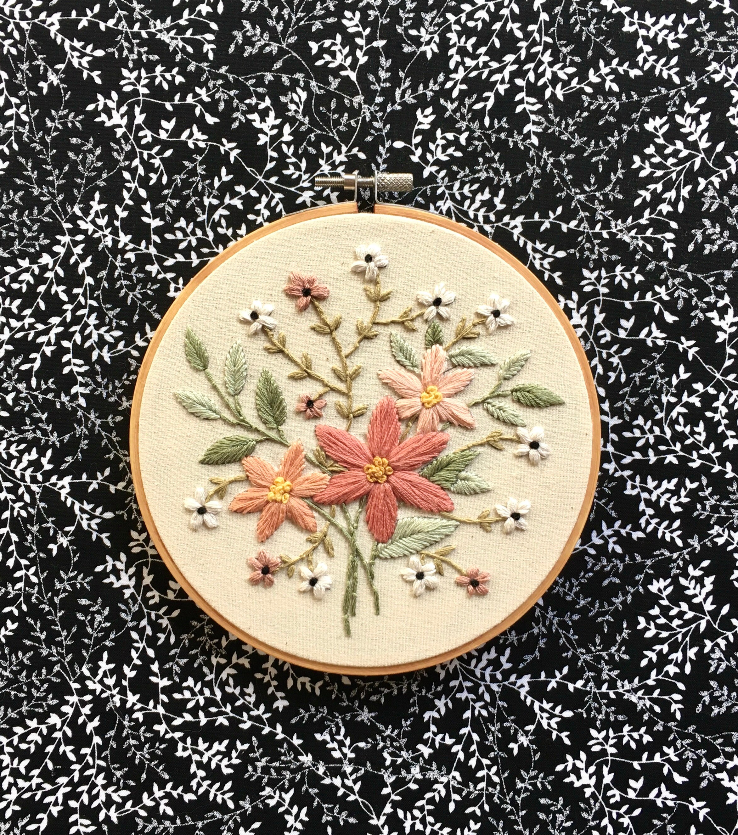 Embroidery PDF Pattern. Coral Flowers for Hand Embroidery. - Etsy
