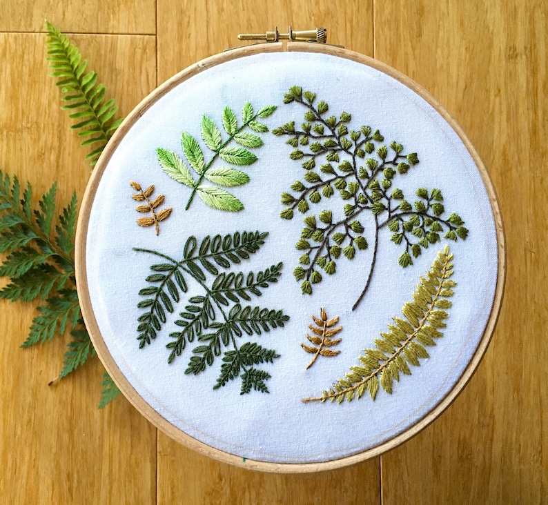 PDF Embroidery Pattern/fern Pattern /digital Download/6 or - Etsy