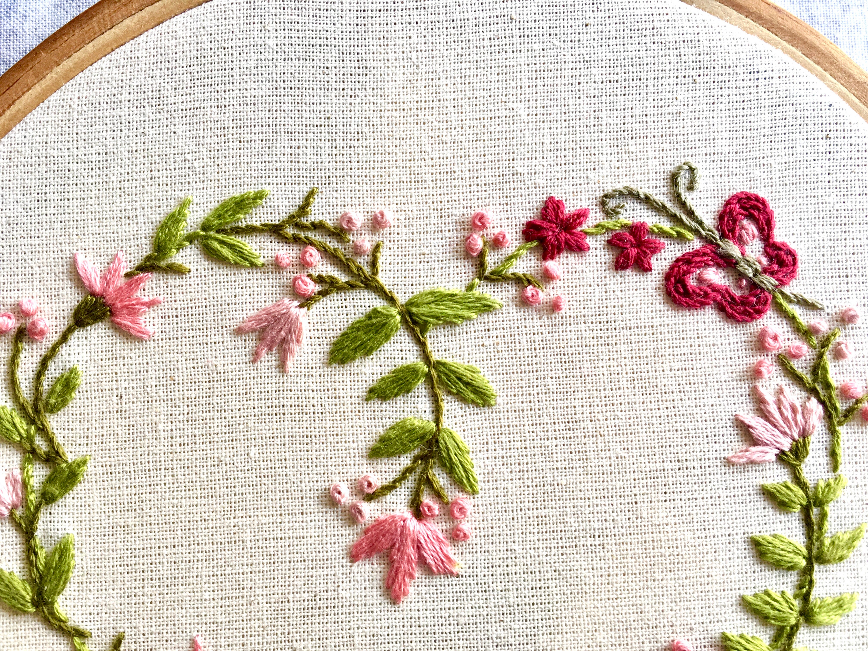 Heart With Pink Flowers. Hand Embroidery Pattern. 6 or 7 - Etsy