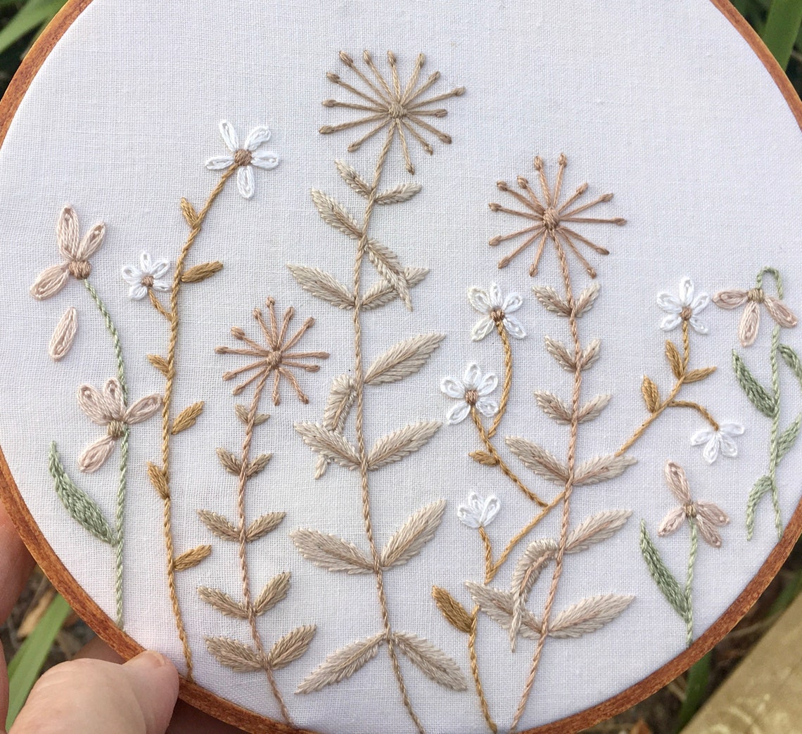 PDF Wildflower Embroidery Pattern/digital Download/hand Embroidery ...