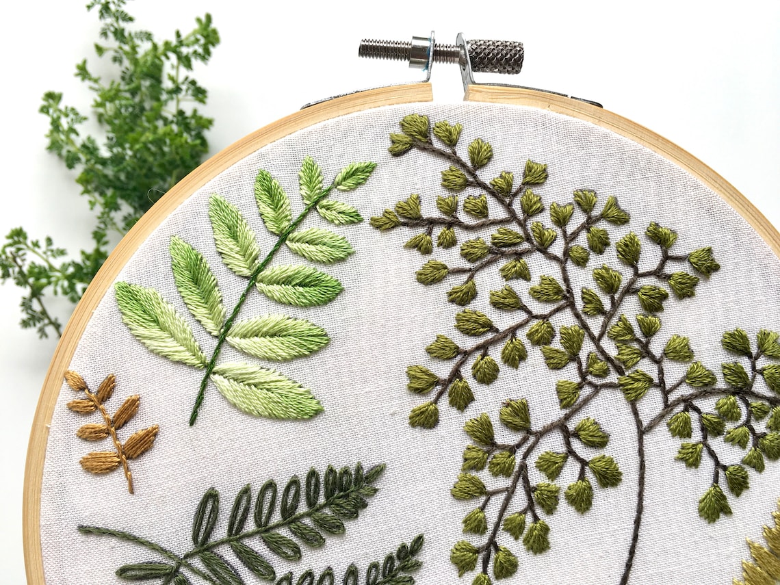 PDF Embroidery Pattern/fern Pattern /digital Download/6 or - Etsy UK
