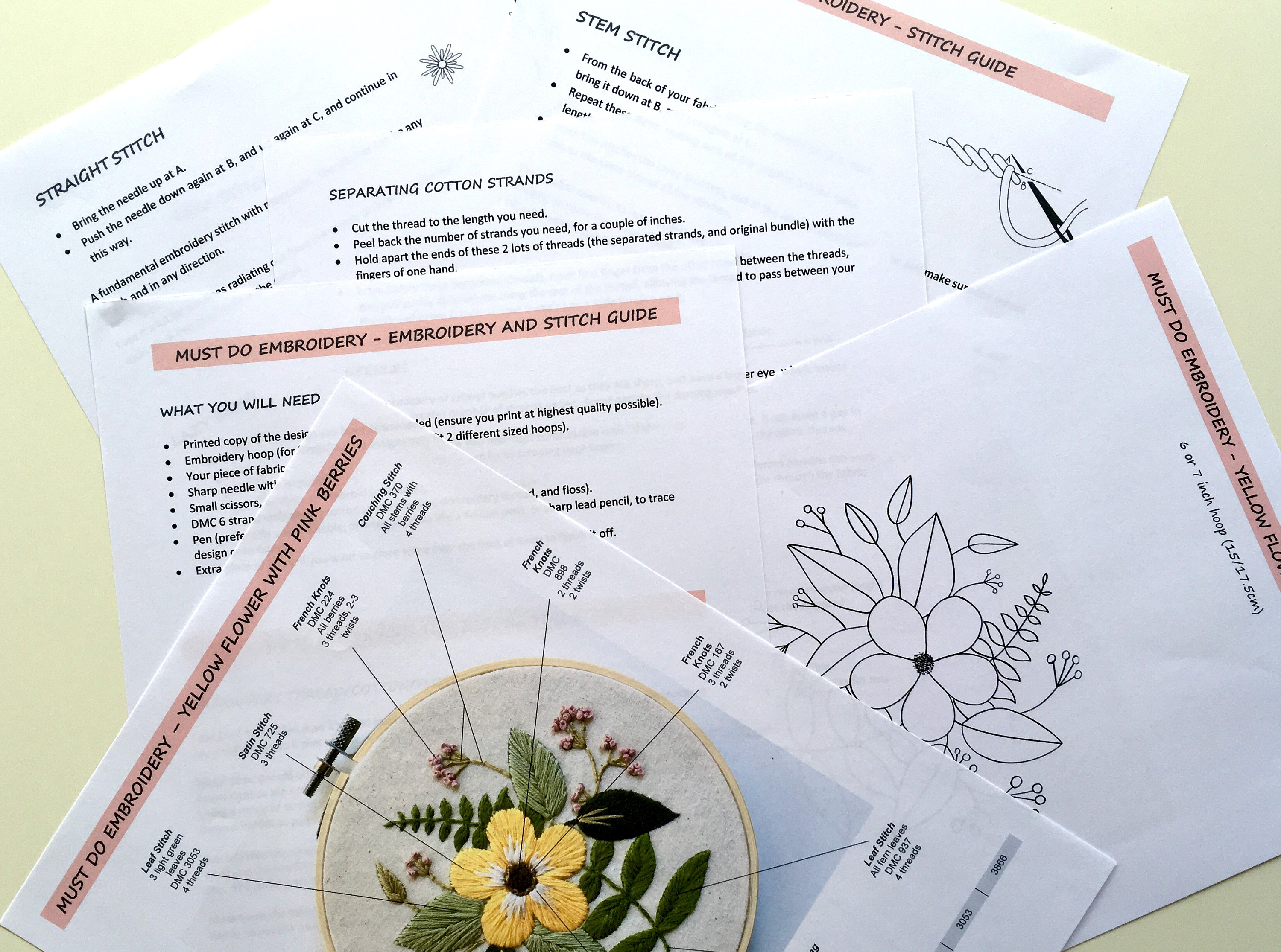 Embroidery Pattern PDF Instant Digital Download. Downloadable - Etsy