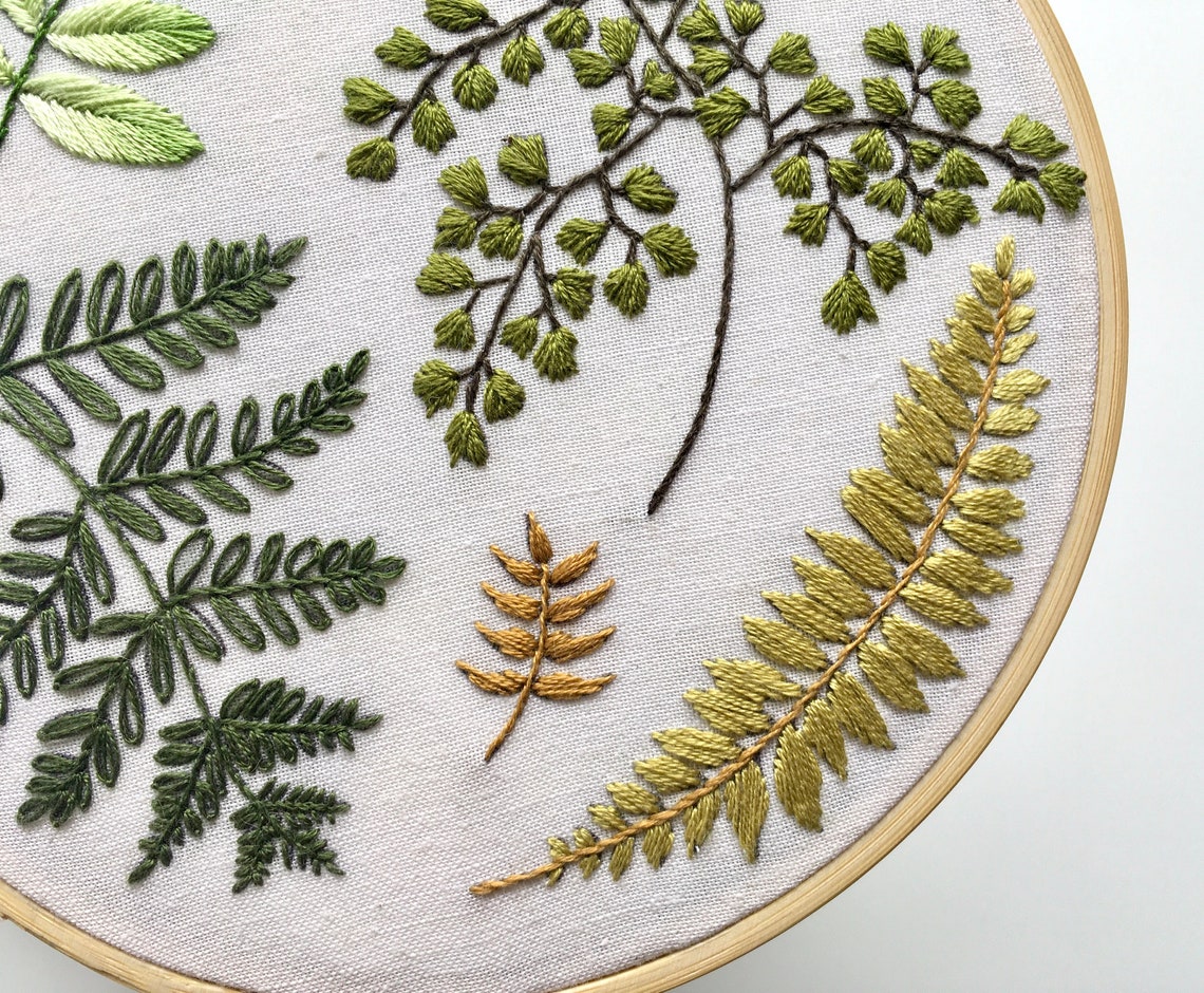 PDF Embroidery Pattern/fern Pattern /digital Download/6 or - Etsy