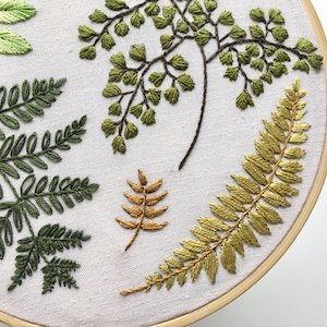 PDF Embroidery Pattern/fern Pattern /digital Download/6 or 7" Hoop/hand ...