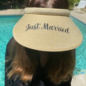 Personalized Woven Visor for Beach Parties, Vacations, Bachelorette ...