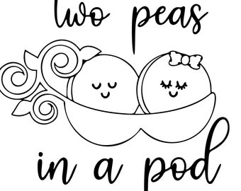 2 Peas in a Pod Digital Clipart | Etsy