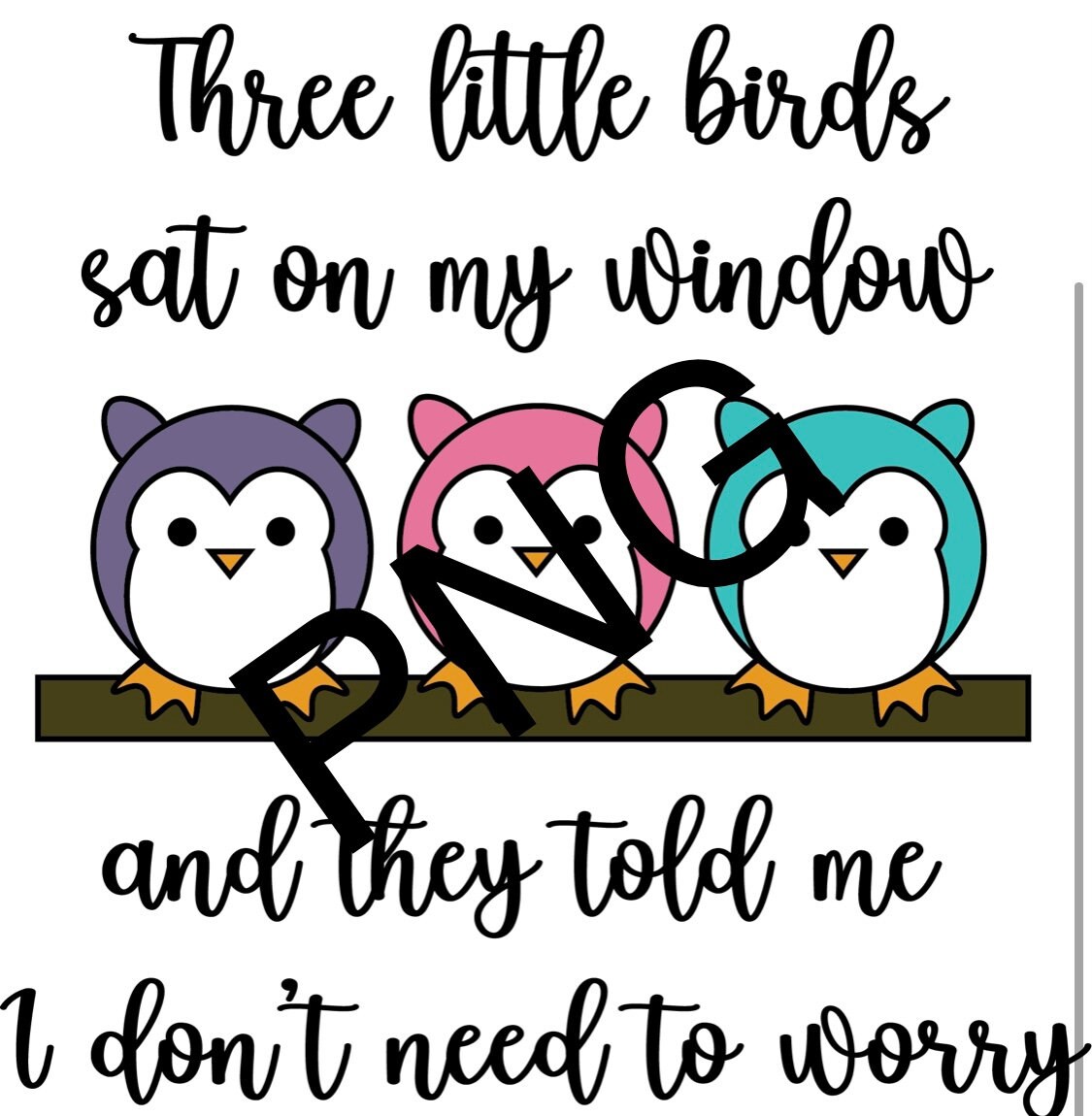 Three Little Birds Owls Cute Digital Artwork Files SVG PDF PNG - Etsy