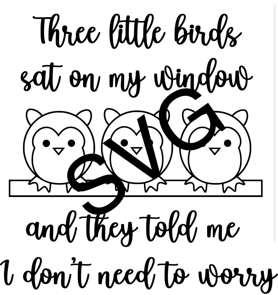 Three Little Birds Owls Cute Digital Artwork Files SVG PDF PNG - Etsy