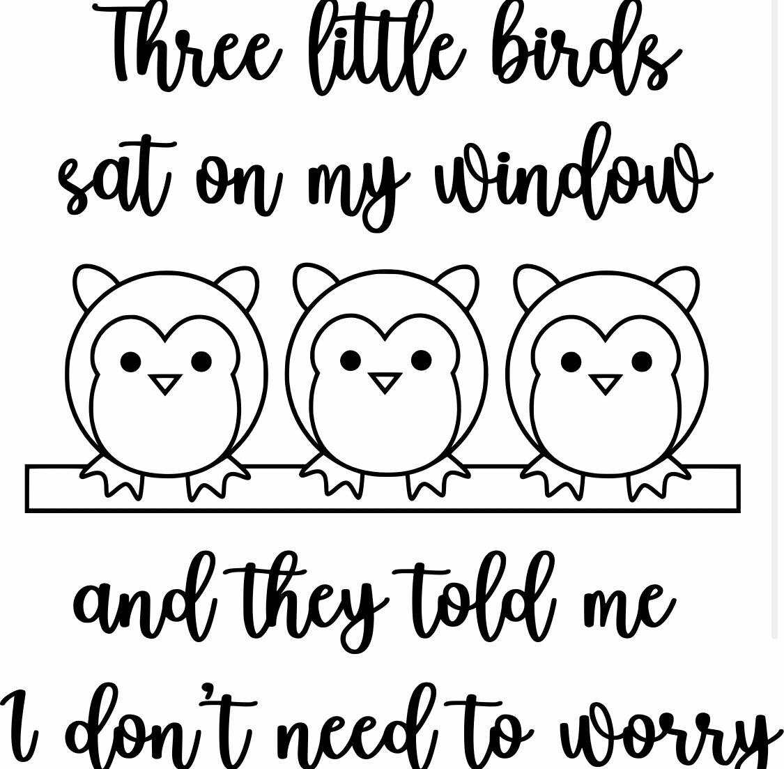 Three Little Birds Owls Cute Digital Artwork Files SVG PDF PNG - Etsy