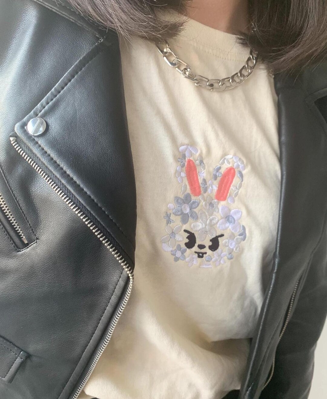 PRE-ORDER Stray Kids Leebit Flower SKZOO Embroidered Tee - Etsy