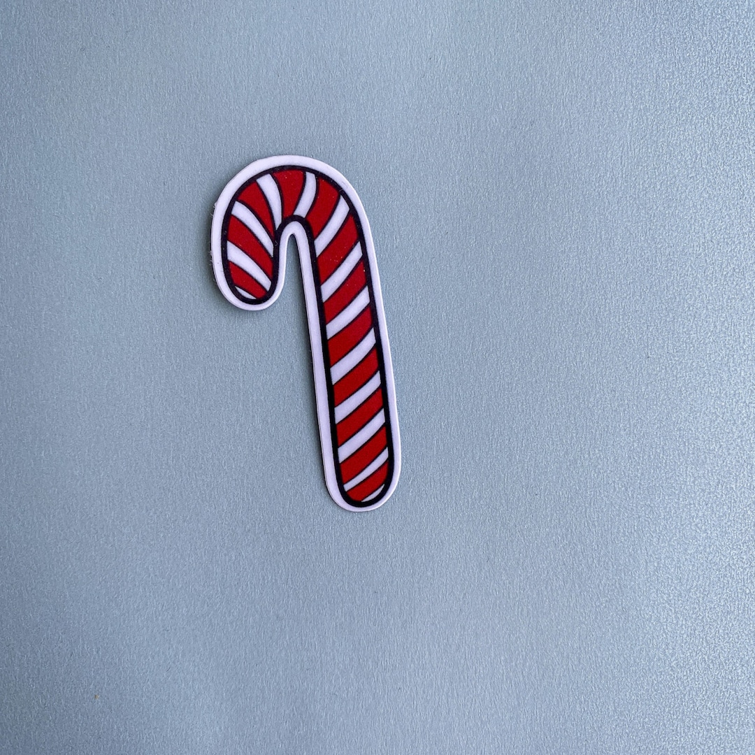 Candy Cane Sticker, Christmas Sticker, Holiday, Winter Sticker, Laptop ...