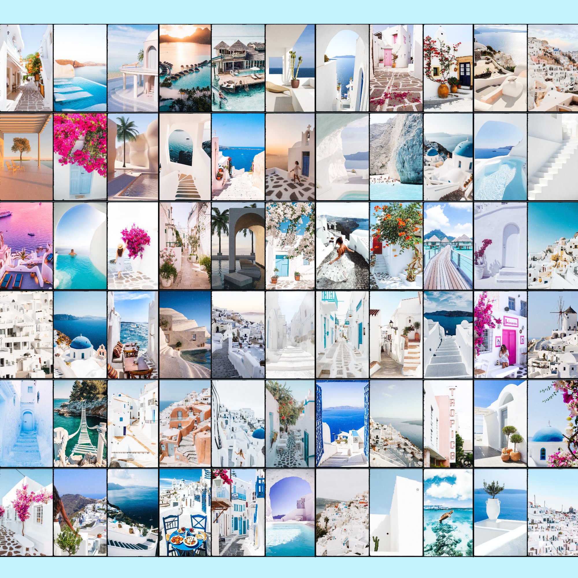 Sommer Reisen Foto Wand Collage Kit, Sommer Ästhetik, Griechenland ...