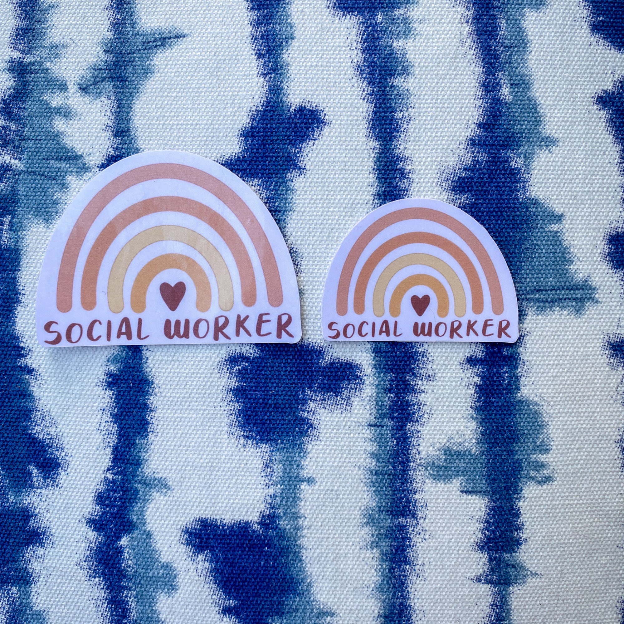 Social Worker Peach Rainbow Sticker, Social Work Sticker, Laptop ...