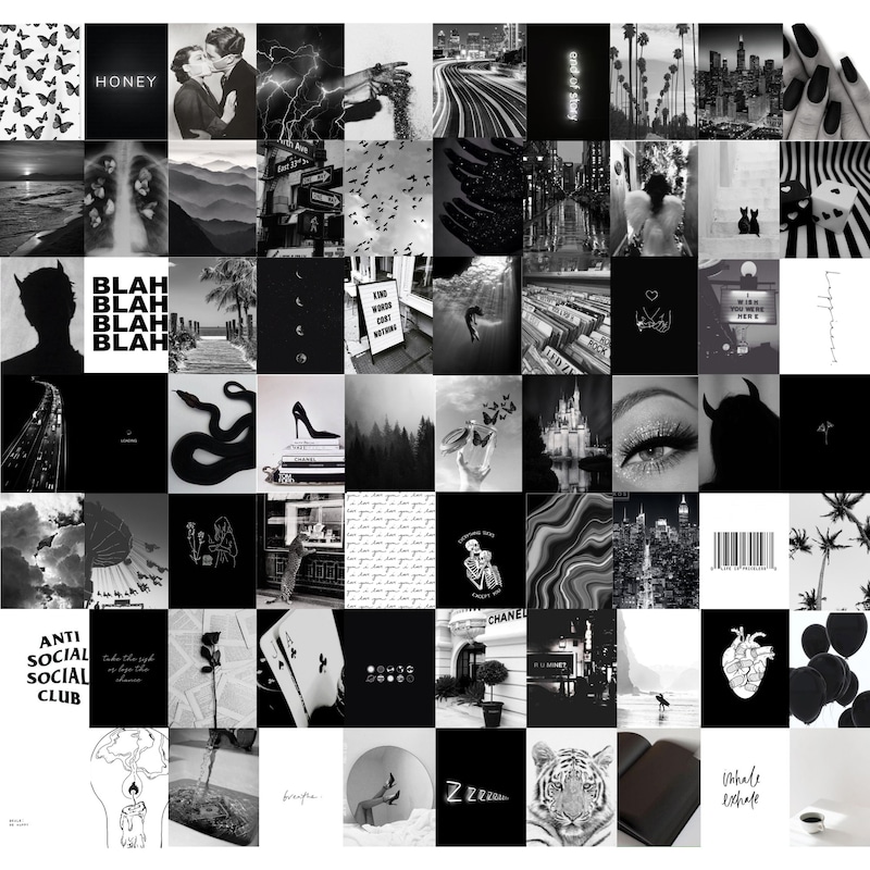 Black Aesthetic Wallpaper Collage - Etsy