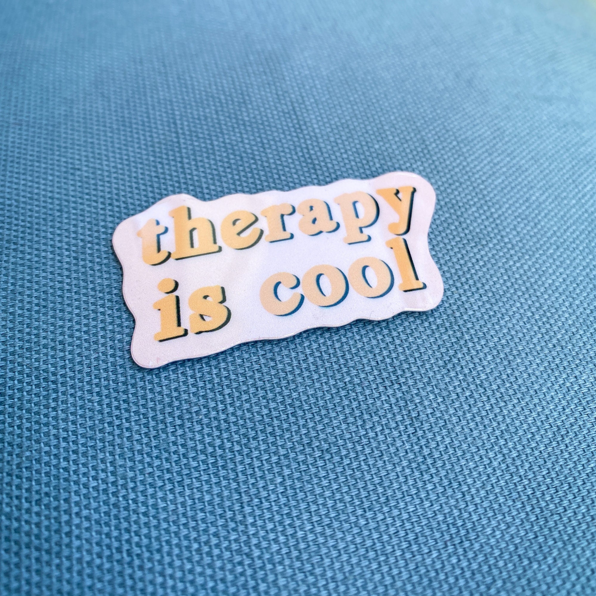 Therapy is Cool Sticker, Therapy Sticker, Mental Health, Laptop Sticker ...