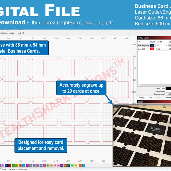 Metal Business Card Jig Laser - Etsy