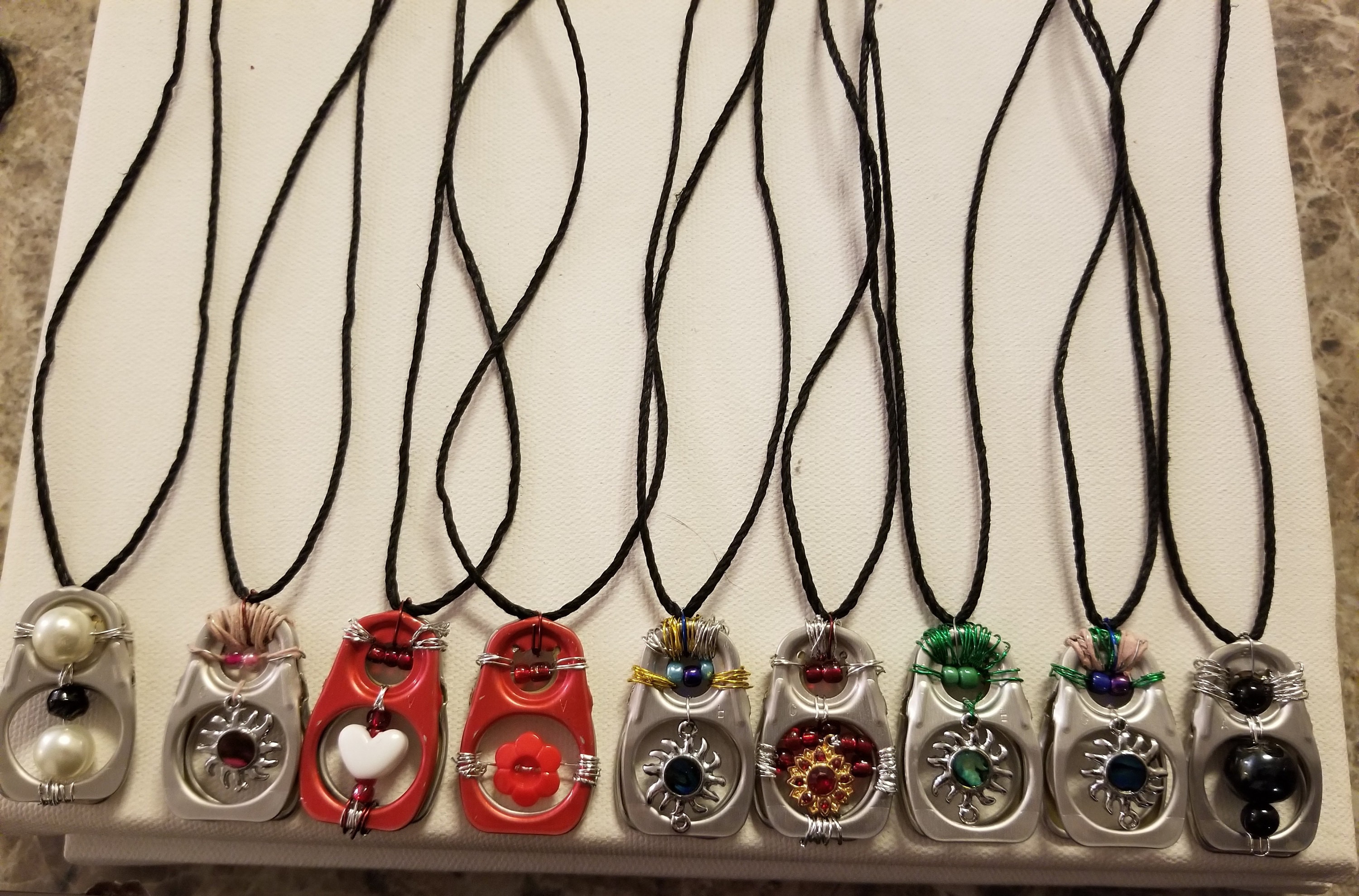 Beaded Pendant Pull Tab Necklace - Etsy