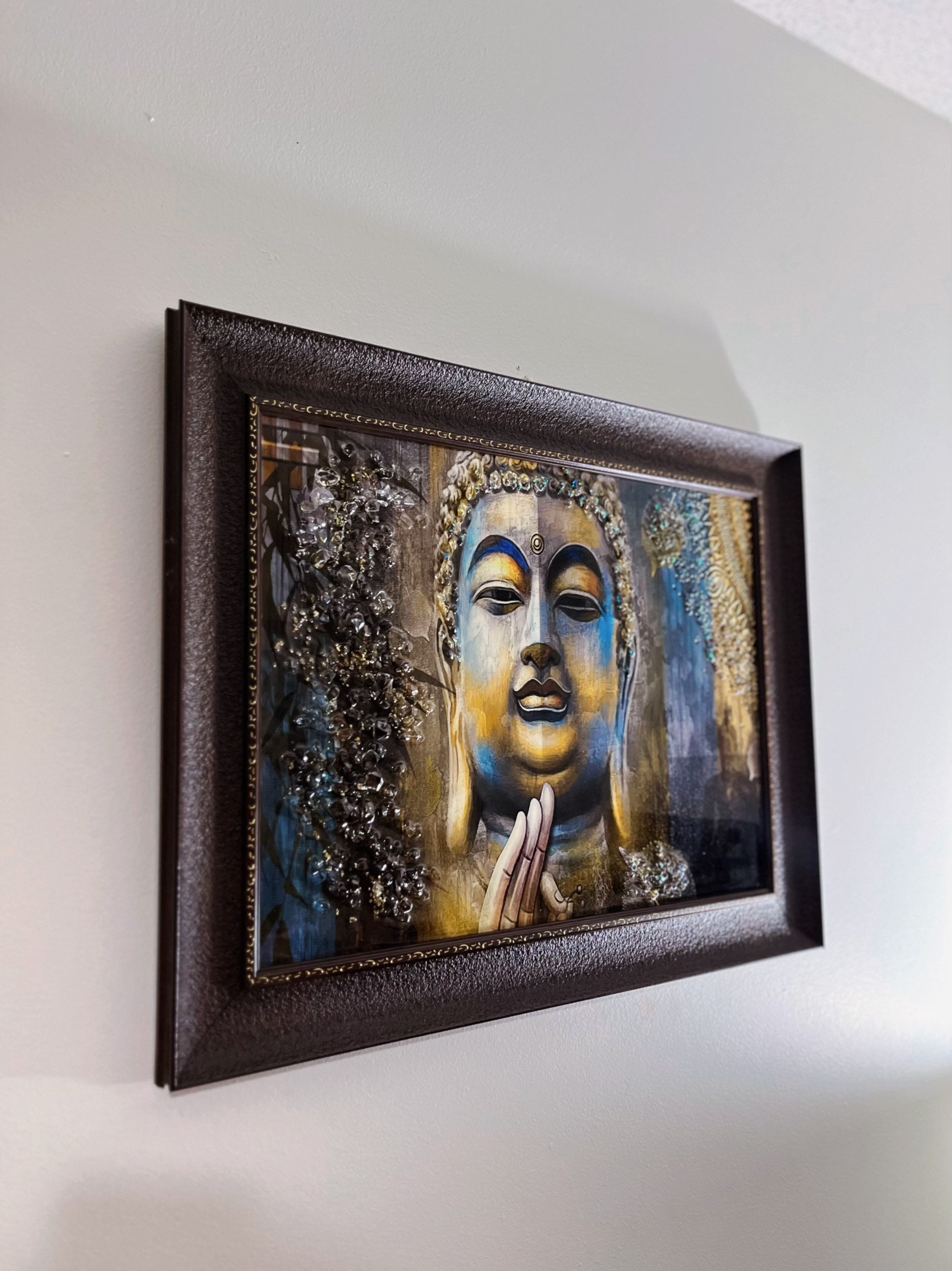 Buddha Wall Art - Glass Frame - Etsy