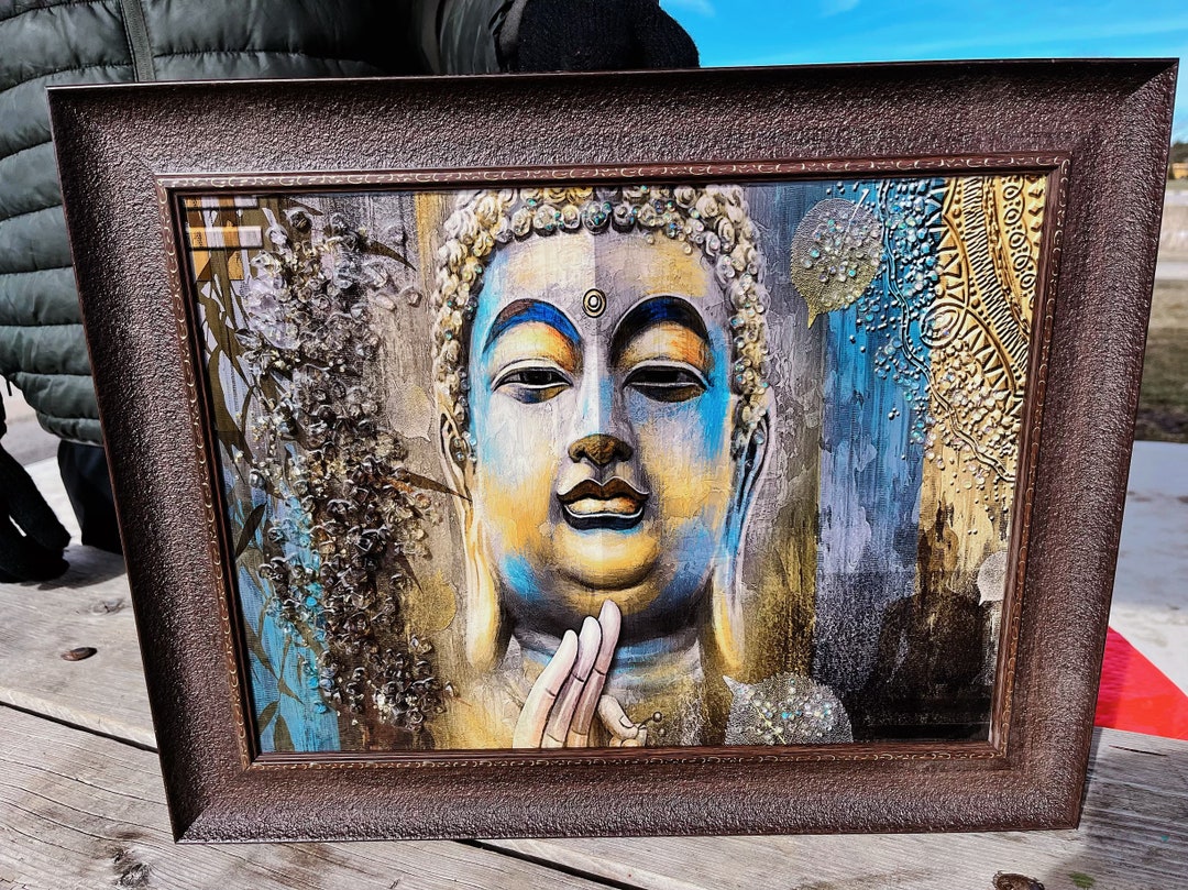 Buddha Wall Art - Glass Frame - Etsy