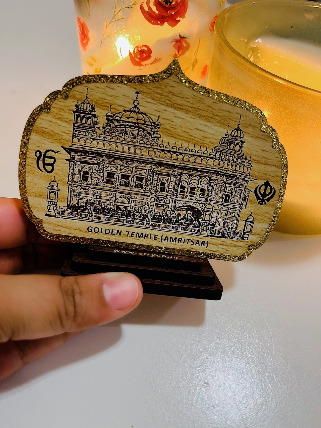 Golden Temple Car Dashboard Decor | Harmandir Sahib Ji Wooden Decor ...
