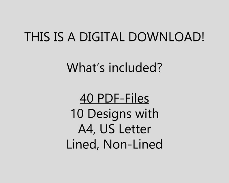 Printable Floral Stationery, Digital Download, Writing Paper 10 Flower ...