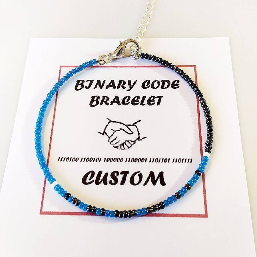 Binary Code Necklace - Etsy