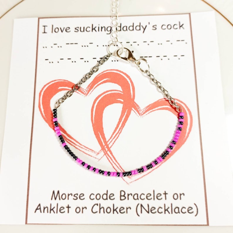 I Love Sucking Daddys Cock Morse Code Bracelet Anklet Etsy