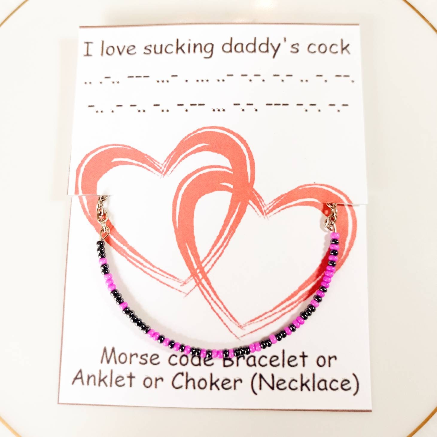 I Love Sucking Daddys Cock Morse Code Bracelet Anklet Etsy