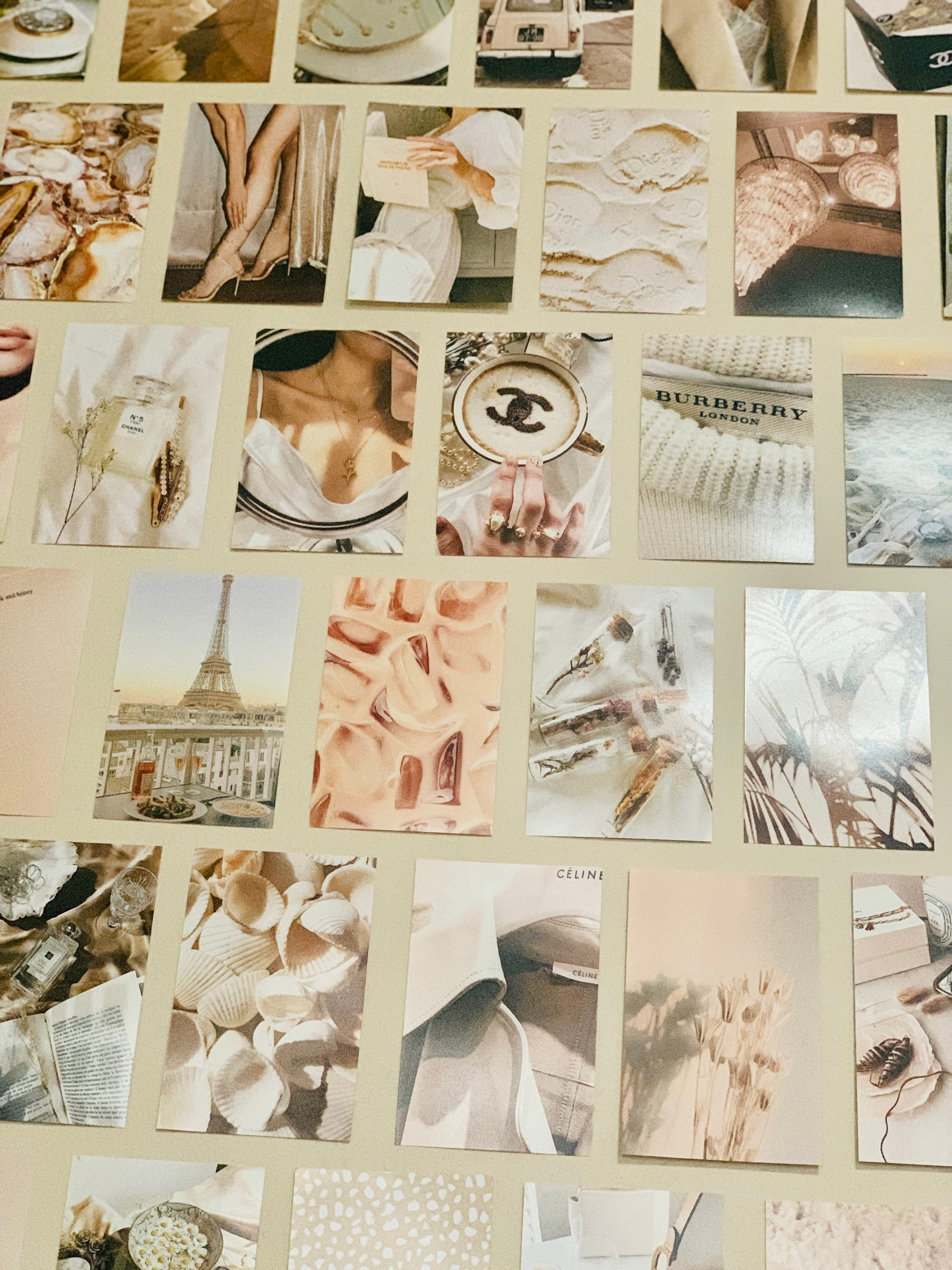 Boujee Beige Aesthetic Wall Collage Kit 60pcs Physical Etsy