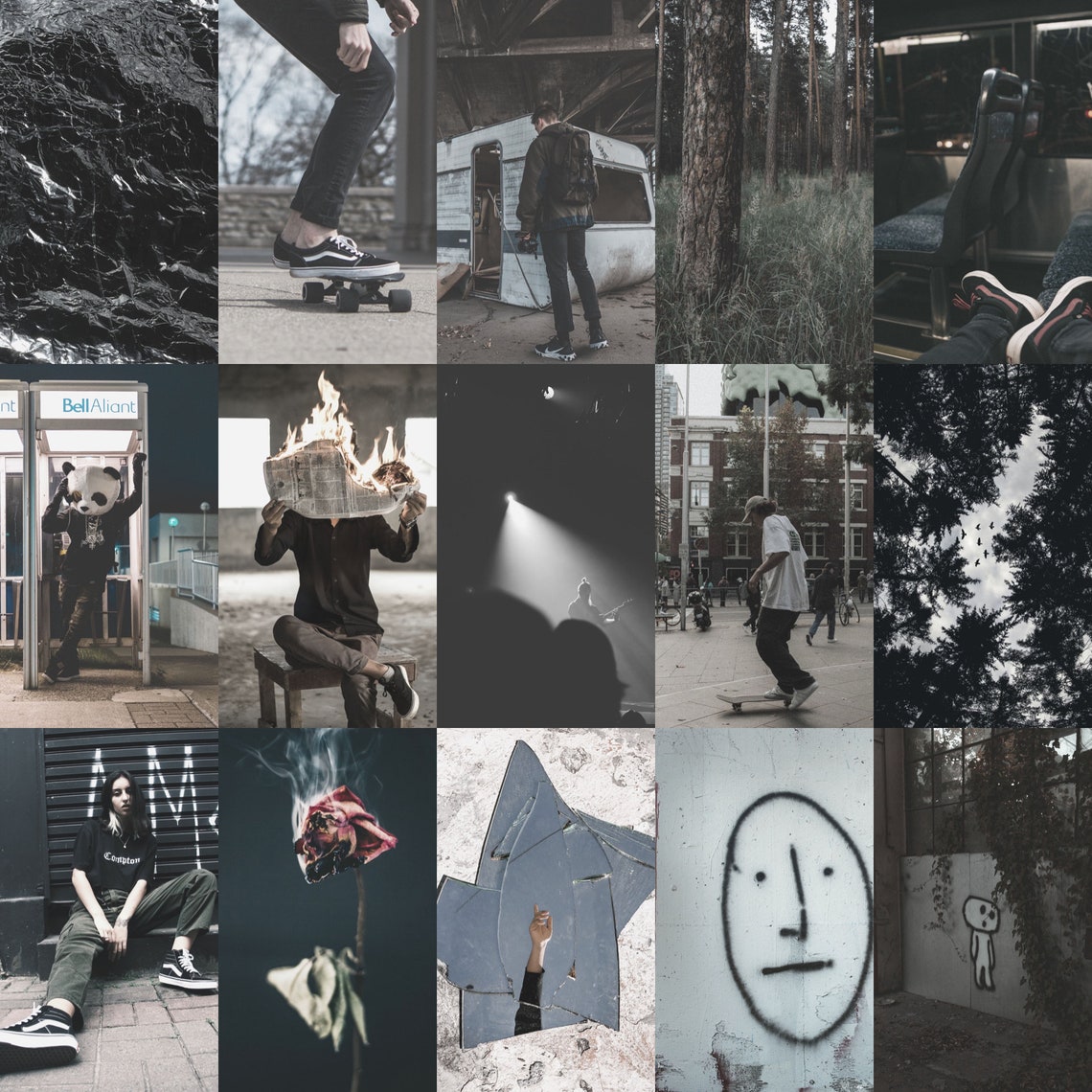 Grunge Aesthetic Wall Collage Kit 60pcs digital Download - Etsy