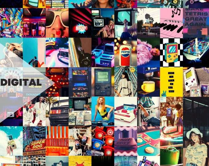 90s Collage Kit, Y2K Wall Collage, 90s Aesthetic Collage Kit, Retro ...